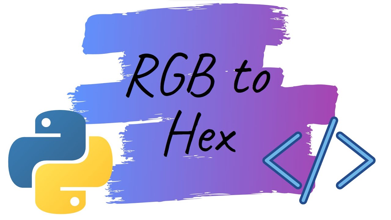 How to convert RGB to HEX in #python #code