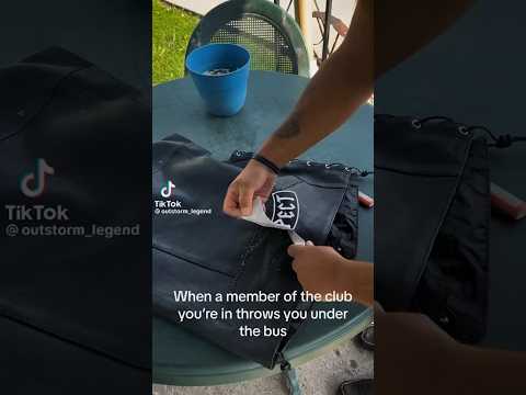 Motorcycle Club Prospect Cuts his PATCH OFF!!