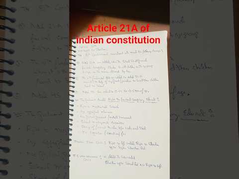 article 21A of indian constitution #aspirants #indianconstituion #righttoeducation