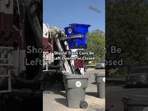 This Garbage Truck Closes one Bin and Opens the Other Bin 👍 #skills #recycle