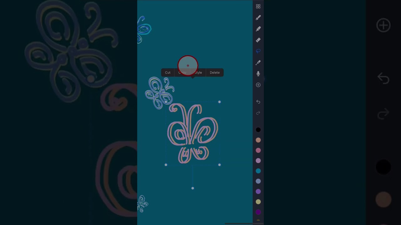 Cookie 🍪 - A Butterfly Tree (fluid and scalable strokes in vector ink) #digitaldrawing #notetaking