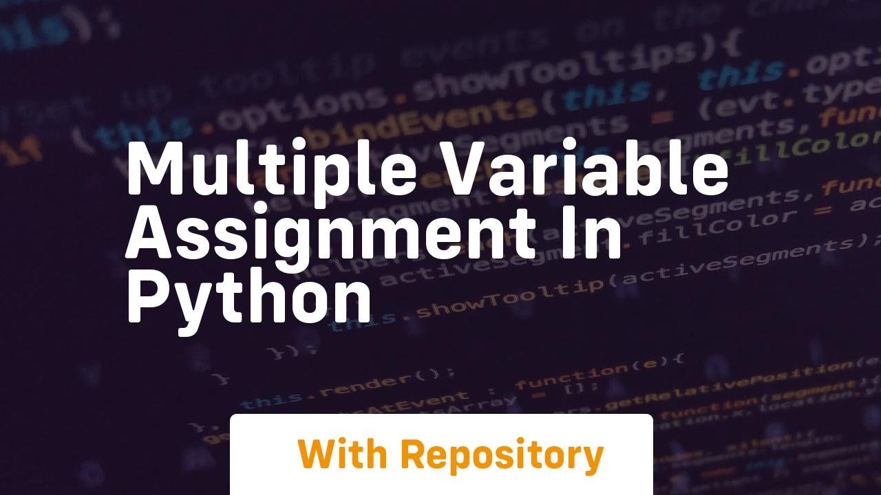 multiple variable assignment in python