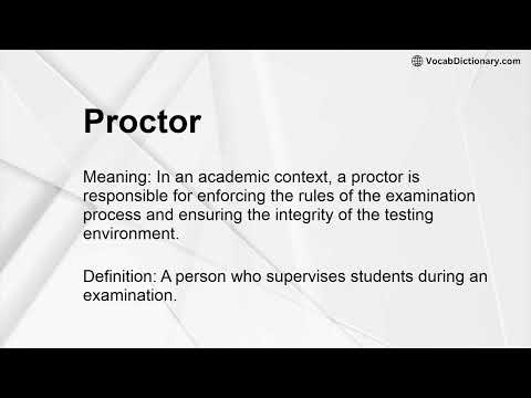 Proctor Meaning