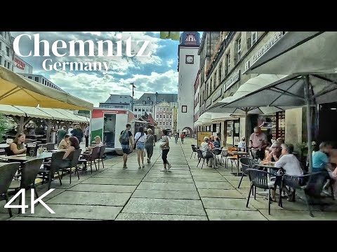 Chemnitz, Germany π©πͺ - Summer Walking Tour August 2022 - 4K UltraHD
