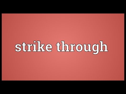 Strike through Meaning