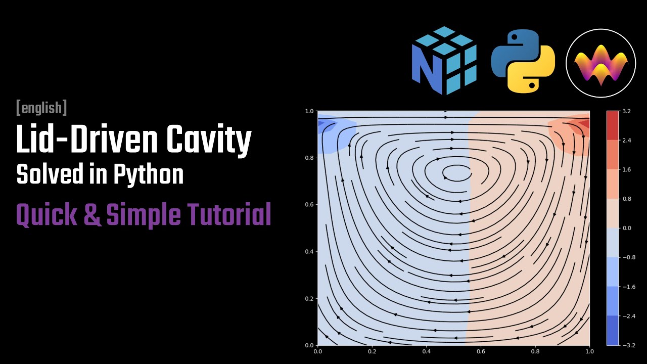 Solving the Navier-Stokes equations in Python | CFD in Python | Lid-Driven Cavity