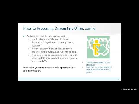 INDUSTRY MAS Office Hours - Preparing a Streamline Offer