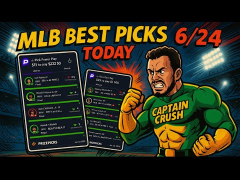 MLB PrizePicks Today | Best 4 Picks | Tuesday | 6/24/2025 | Double Up Taco Pairs!