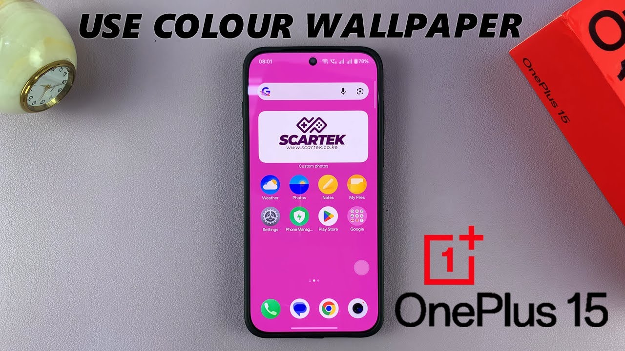 How To Use Solid Color Wallpaper On OnePlus 15