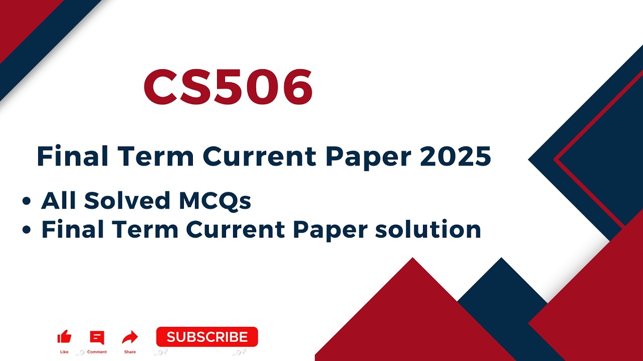 cs506 final term current paper |CS506 Current Paper 2025 | CS506  final term | cs506 final term mcqs