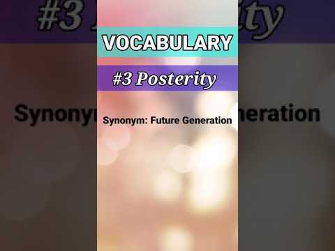 #ieltsvocabulary #Posterity #IELTS #Spokenenglish #Generalknowledge #shorts