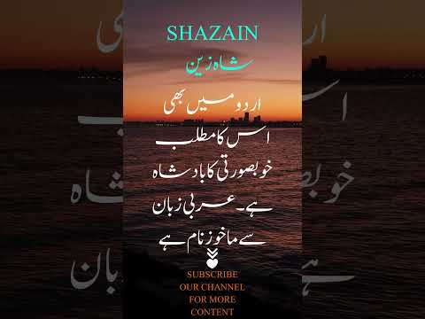 Shazain name meaning - name ka matlab janeen aur Whatsapp status par lagaeen #name #youtubeshorts