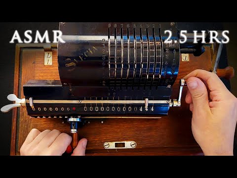 ASMR 2.5 hrs Vintage Mechanical Calculator | Soft Spoken Math