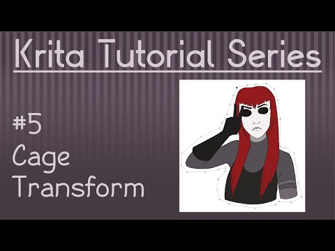 Krita Transform Tool Series: How to Use Cage Transform