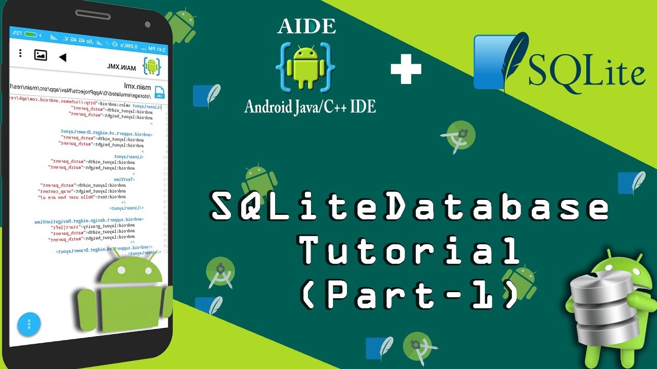 Android AIDE SQLite Database Tutorial part 1