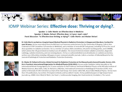 IOMP Webinar: Effective dose: Thriving or dying?