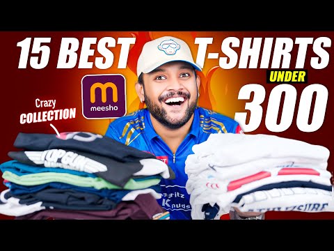 15 BEST T-SHIRTS UNDER 300 FOR MEN on MEESHO 🔥 Biggest T-shirt Haul 2025 | ONE CHANCE