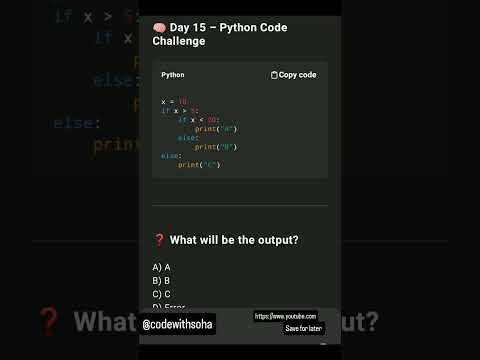 Day 15 Python Coding Challange Comments your answers 👇 #viralreels #quizzes