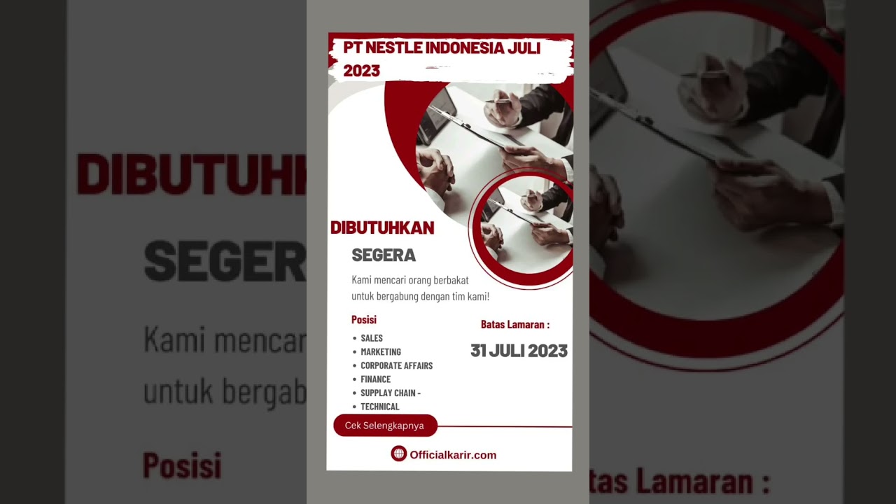 Management Trainee PT Nestle Indonesia Juli 2023  MINIMAL LULUSAN S1 SEMUA JURUSAN