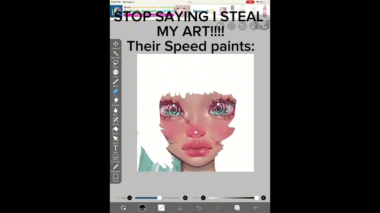 I DONT STEAL MY ART YALL!!😡😡😡 #shorts #speedpaint #jellyart #viralvideo