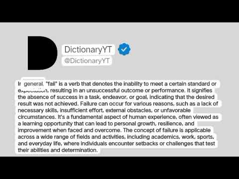 Fail Meaning In English