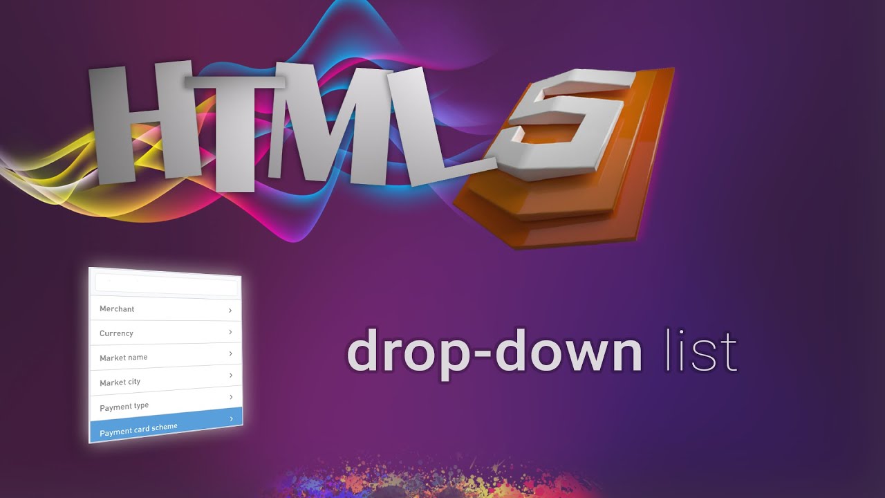 HTML for beginners 31: HTML select element | DROP-DOWN LIST