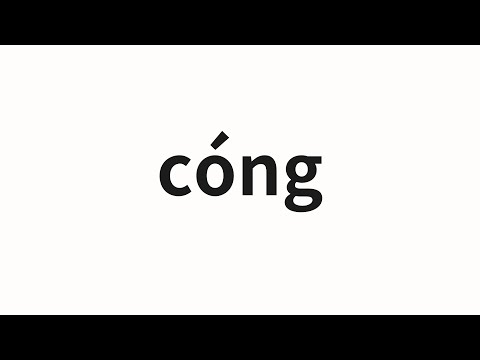 How to pronounce cóng | 從 (from in Chinese)