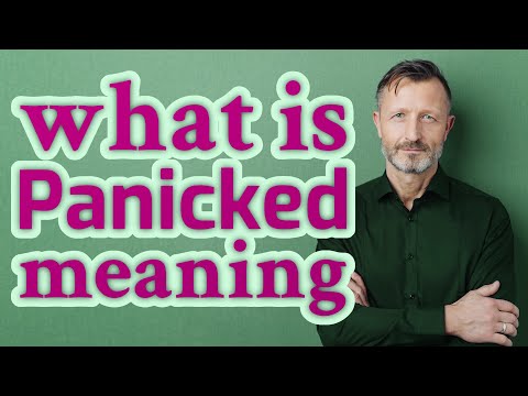 Panicked | Meaning of panicked 📖 📖 📖