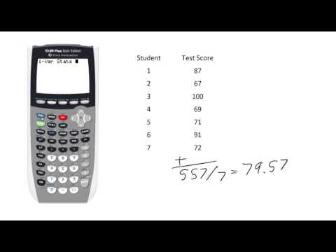 Mean and Standard Deviation on a TI 83 84 HD 1