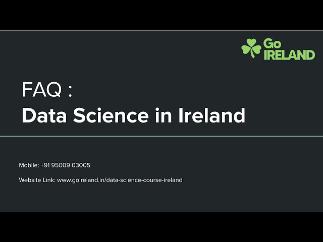 Masters in Data Science in Ireland | MSc Data Analytics in Ireland | GoIreland