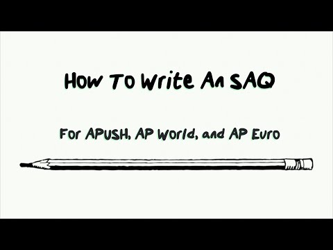 How To Write An SAQ (For AP Classes)