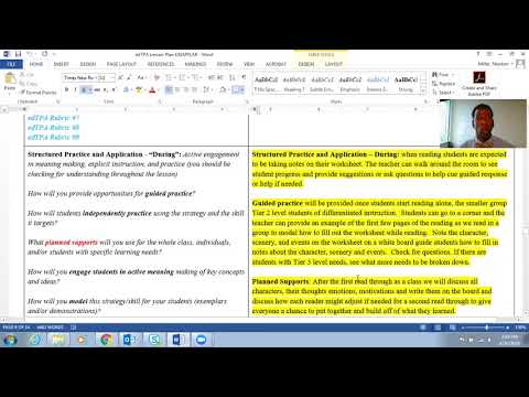 EXTENDED edTPA Lesson Plan Template Overview