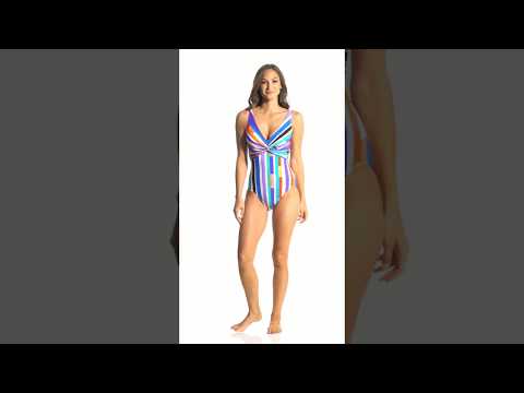 Gottex Carnival V-Neck One Piece Swimsuit | SwimOutlet.com