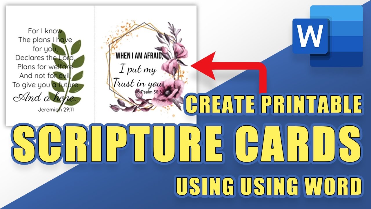 How to Create (Custom & Printable) SCRIPTURE CARDS Easily Using WORD
