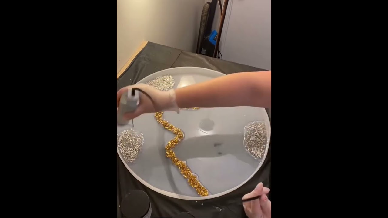 Resin art part 1. تصميم بالريزن ساعه حائط   Ocean Clock from Resin - Step by Step Resin Tutorial