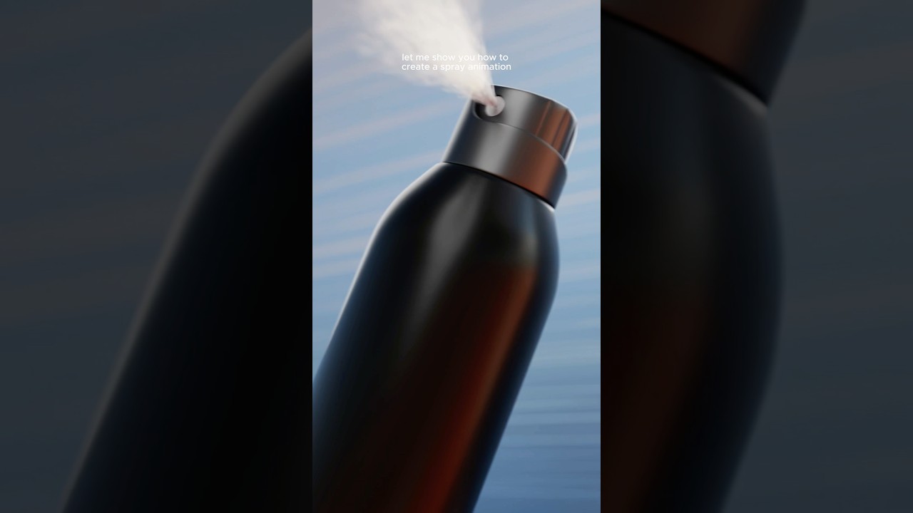 Spray Simulation in Blender 💫 No Plugins Needed!