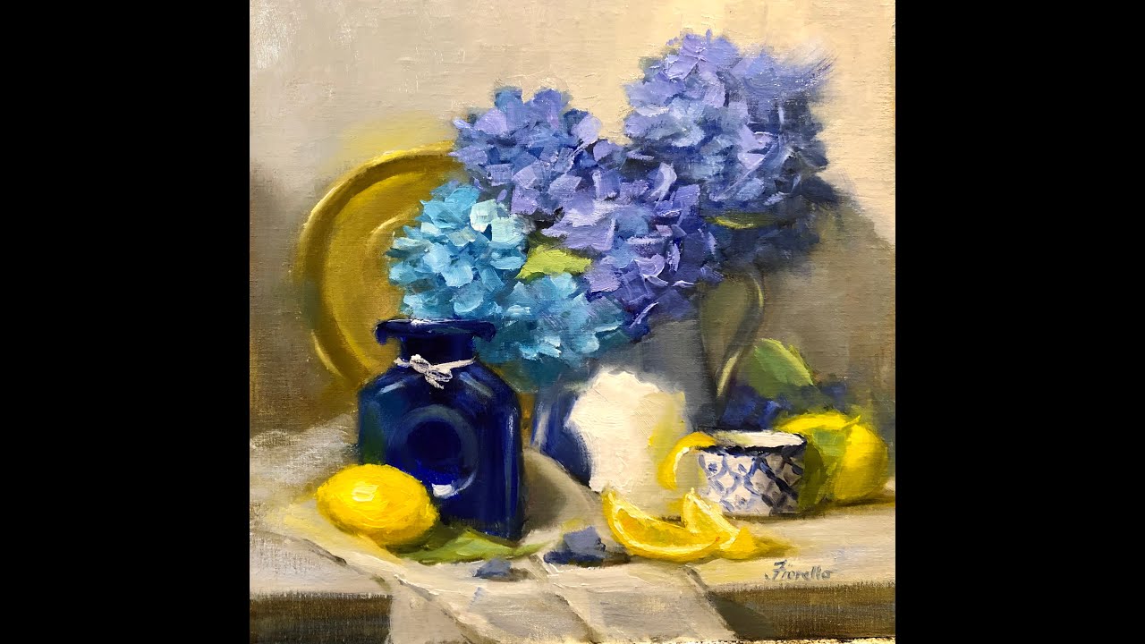 Painting A Still Life with Hydrangeas in Oil Paint with Artist Pat Fiorello