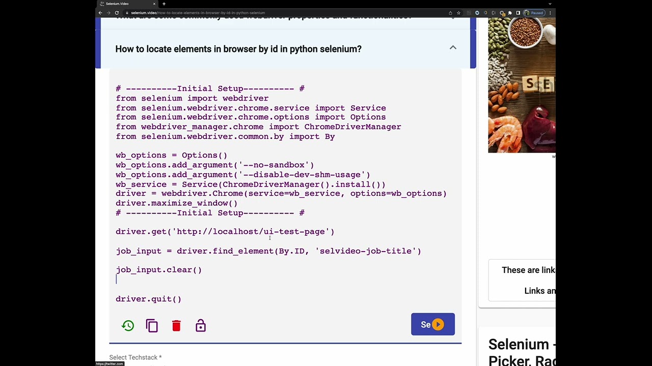 8. How to Locate elements by ID using Python Selenium?