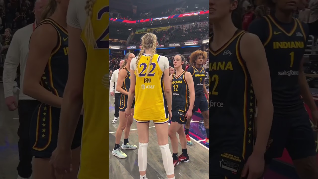 Cameron Brink & Caitlin Clark showing each other love after the game😍 #wnba