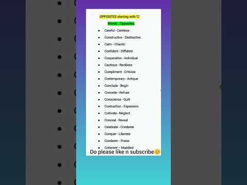 Opposites starting with 'C'||Antonyms#youtube #shorts