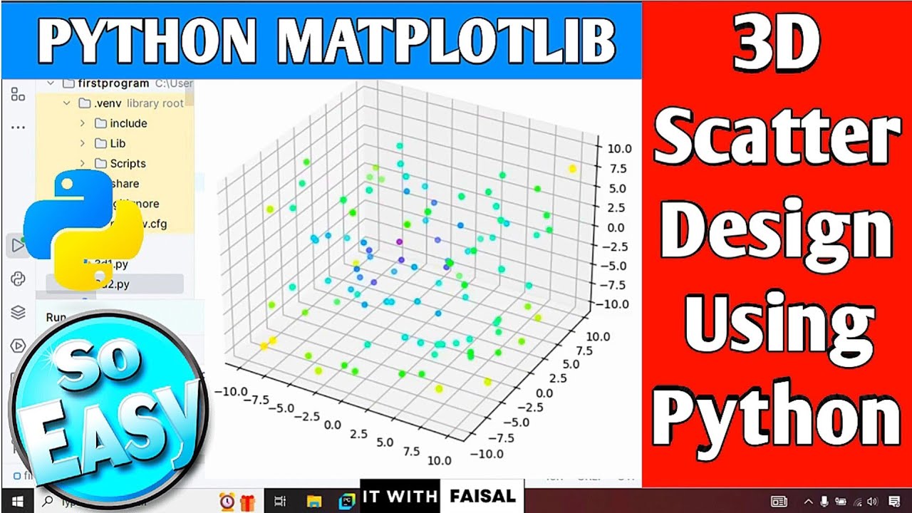 3D Scatter Plot In Python Using Matplotlib | Easy Step By Step Python Coding Tutorial For Beginners