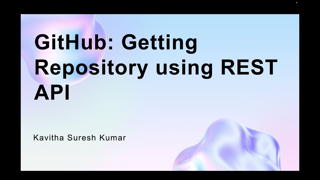 GitHub: Getting Repository using REST API