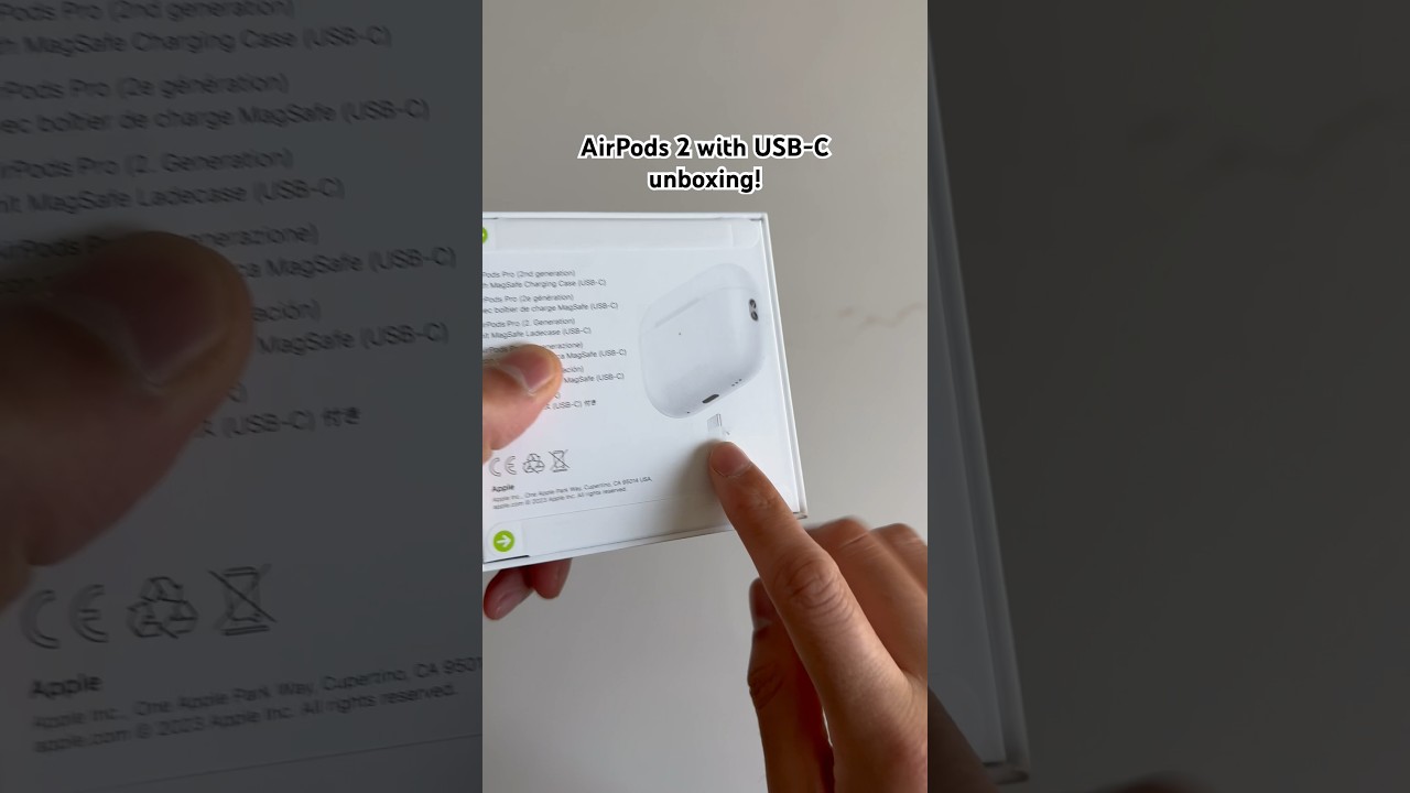 AirPods Pro 2 with USB-C unboxing! #airpodspro2 #usbc