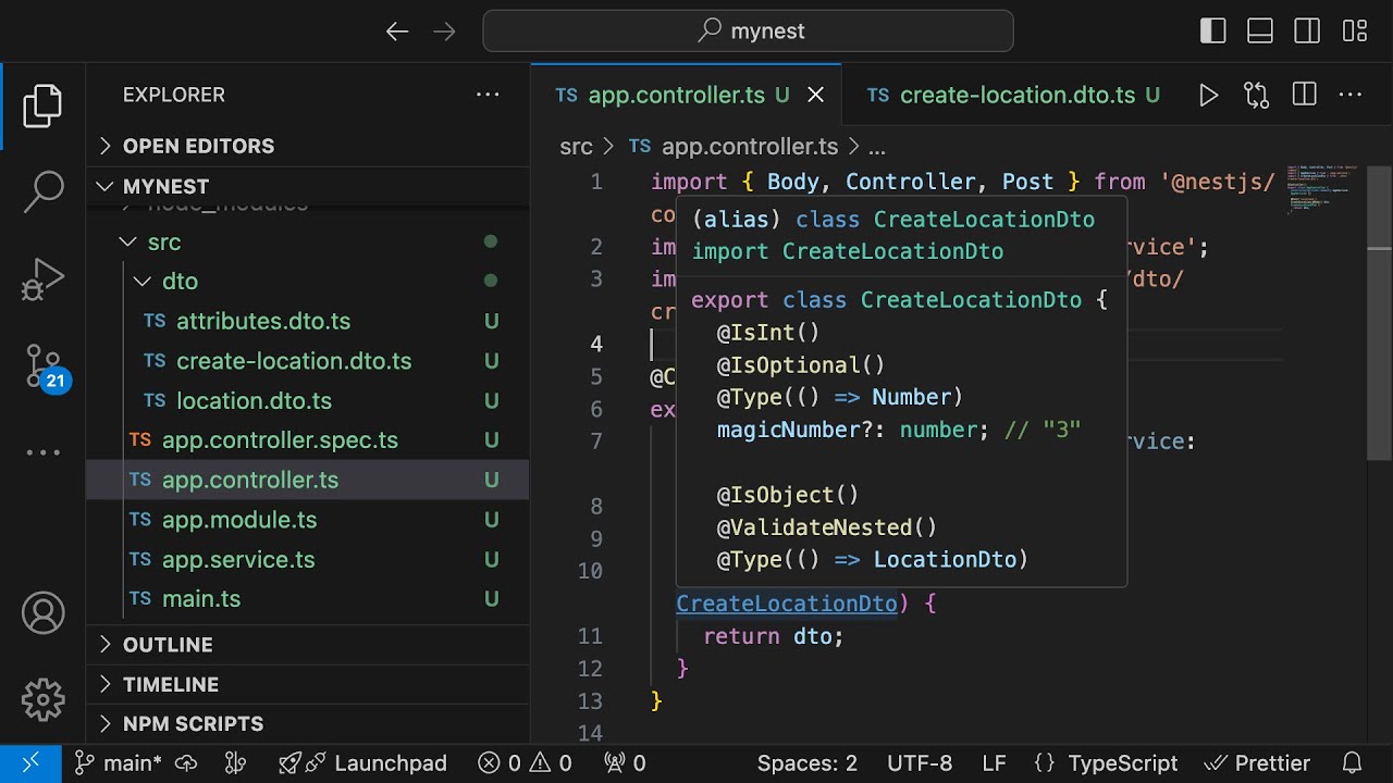 Nestjs Validate Nested Objects, Arrays of Objects and Simple Arrays