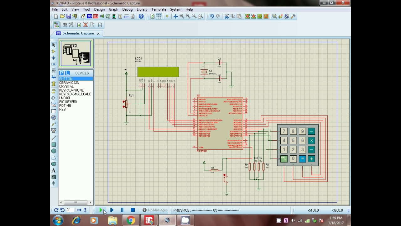 Interfacing keypad using p18f4550
