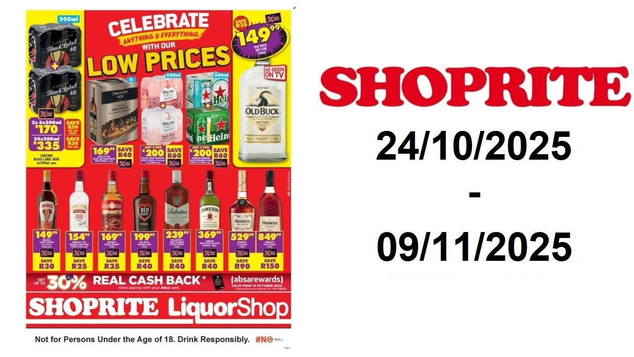 Shoprite specials - LiquorShop Savings Gauteng - 24/10/2025 - 09/11/2025