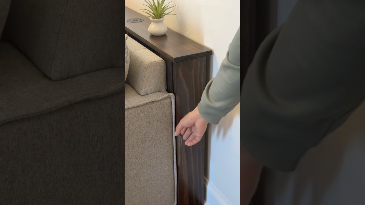 DIY behind the couch table #diy #table #process #reels