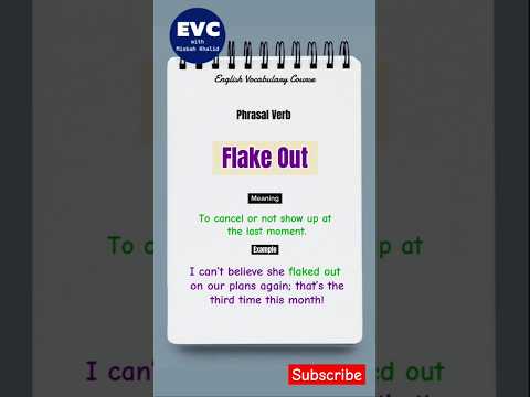 "Flake Out" Meaning with Example| English Phrasal Verbs