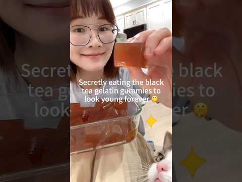 Making the viral tea gelatin collagen gummy to look young forever 😉