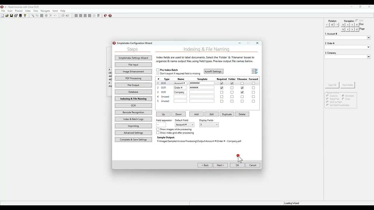 SimpleIndex - Getting Started - Automating Indexing with OCR